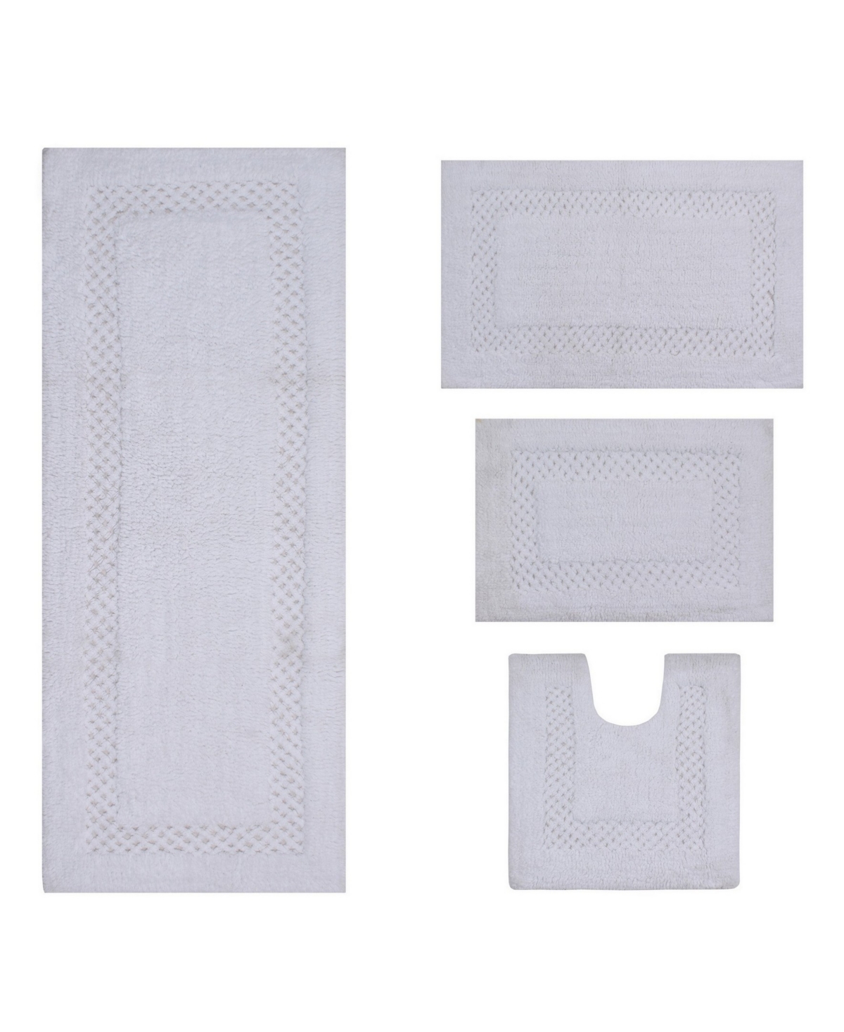 Click here for Home Weavers Classy 4-Pc. Bath Rug Set - White prices