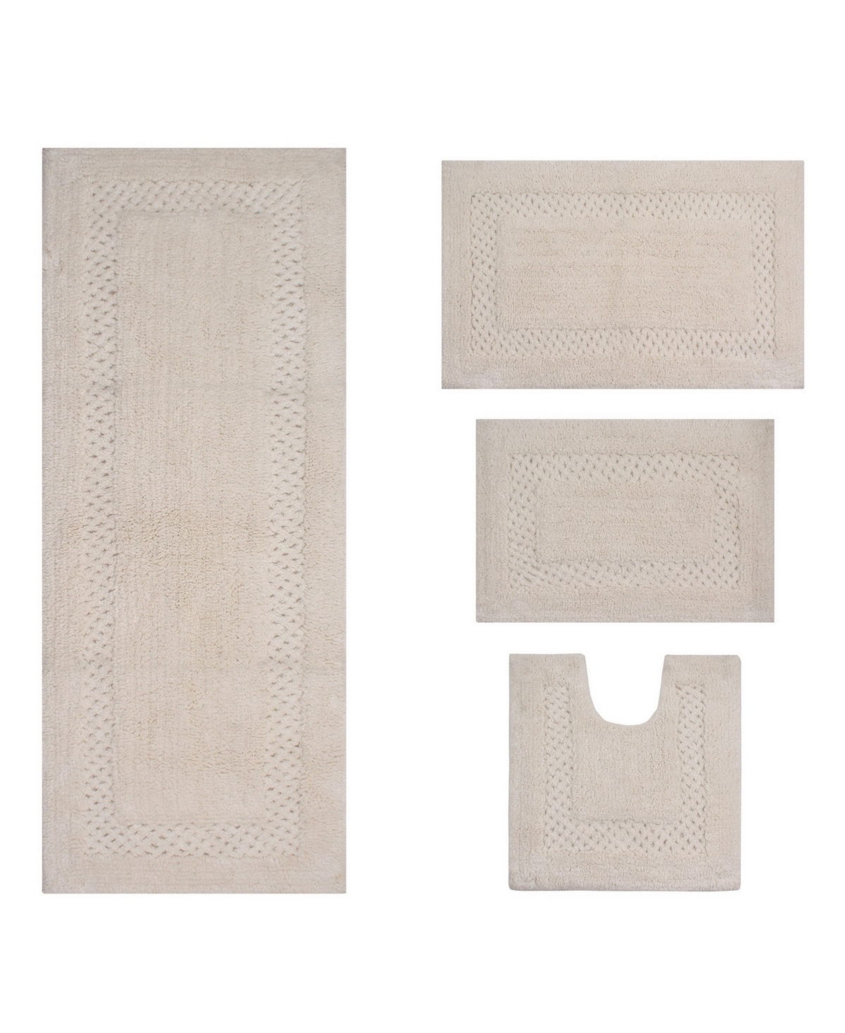 Click here for Home Weavers Classy 4-Pc. Bath Rug Set - Ivory prices