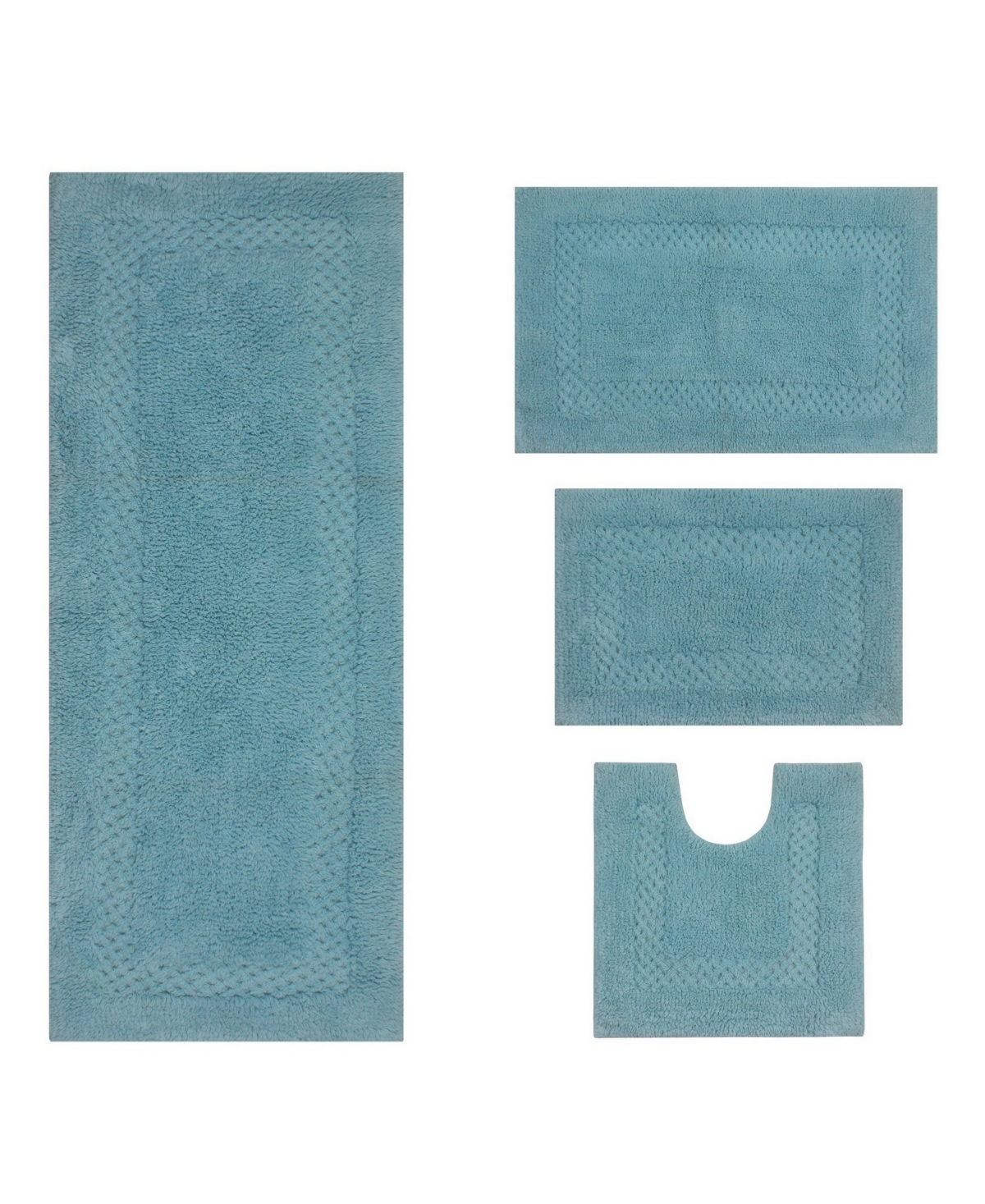 Click here for Home Weavers Classy 4-Pc. Bath Rug Set - Aqua prices