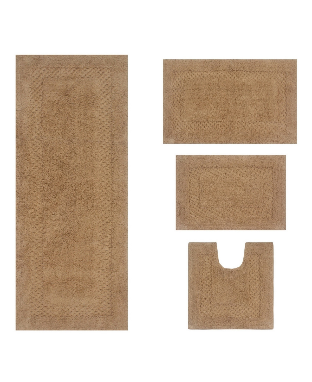 Click here for Home Weavers Classy 4-Pc. Bath Rug Set - Linen prices