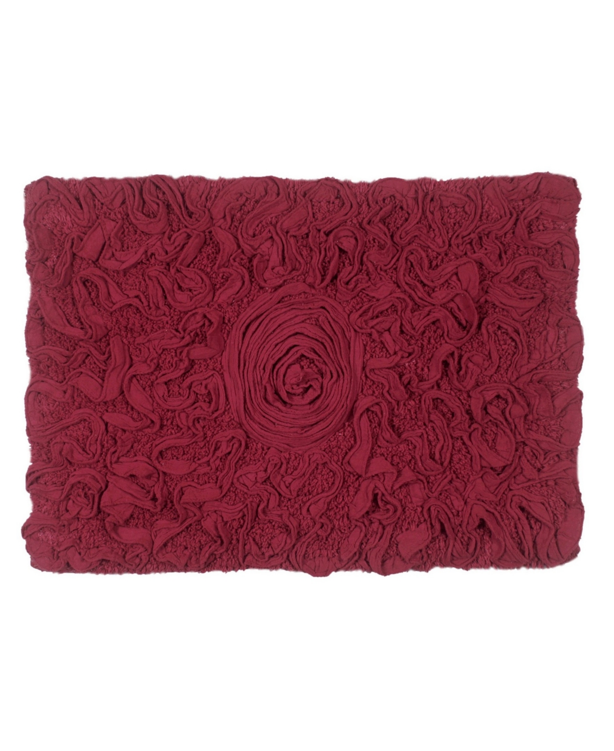 Click here for Home Weavers Bell Flower Bath Rug  17 x 24 - Red prices