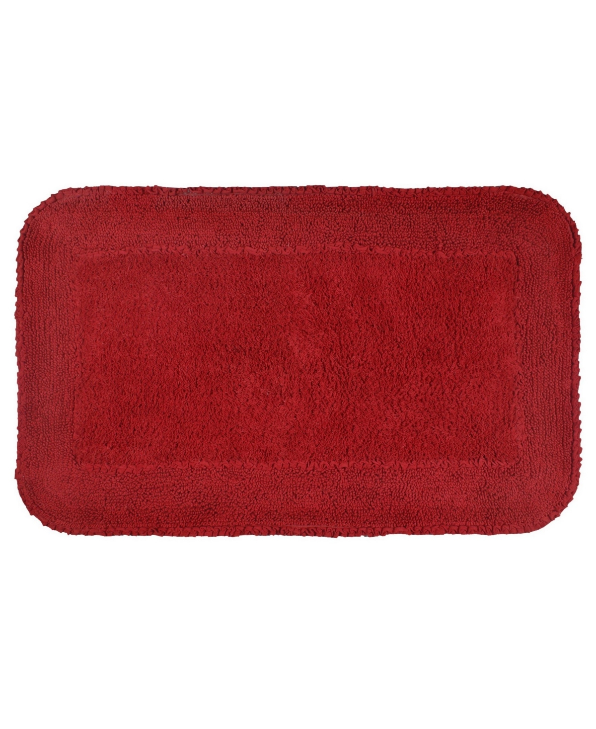 Click here for Home Weavers Double Ruffle Bath Rug  24 x 40 - Red prices