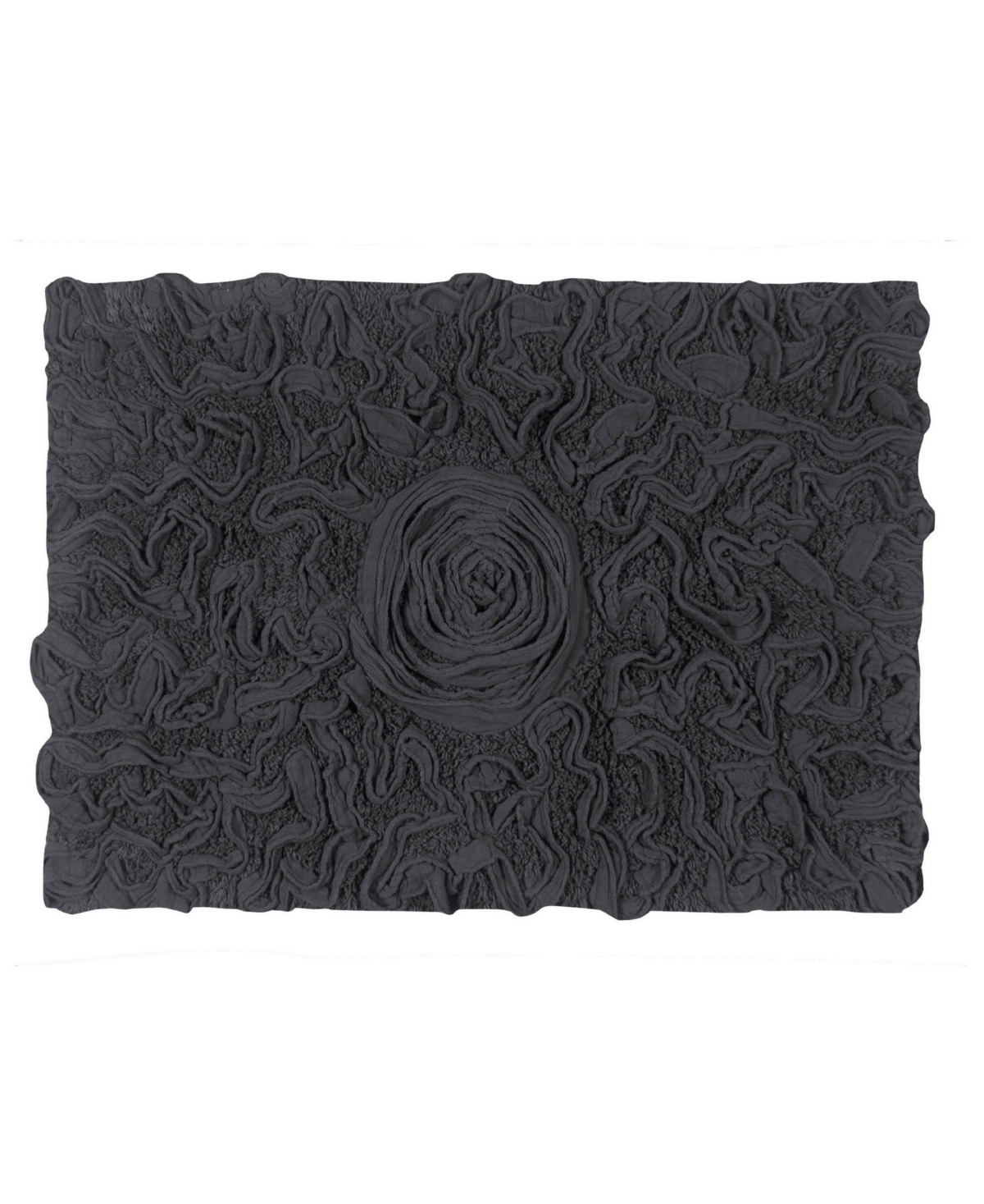 Home Weavers Bell Flower Bath Rug  17 x 24 - Grey