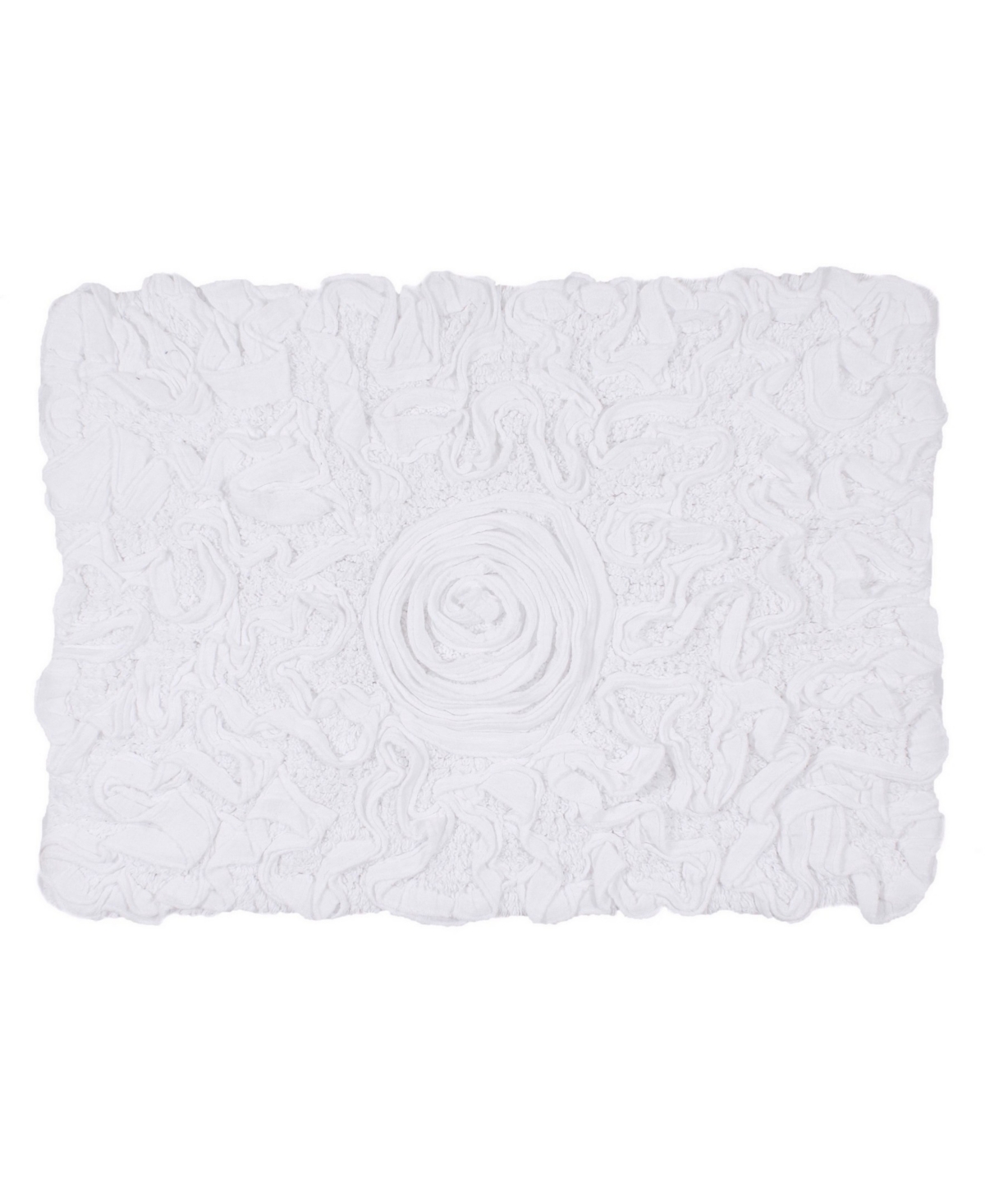 Click here for Home Weavers Bell Flower Bath Rug  17 x 24 - White prices