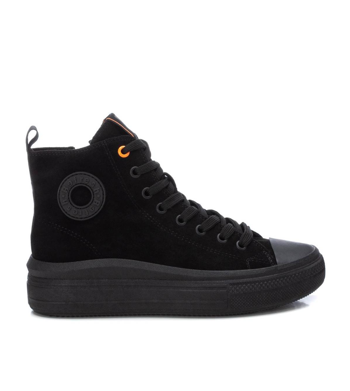 Click here for Womens Casual High Top Suede Sneakers By Xti - Bla... prices