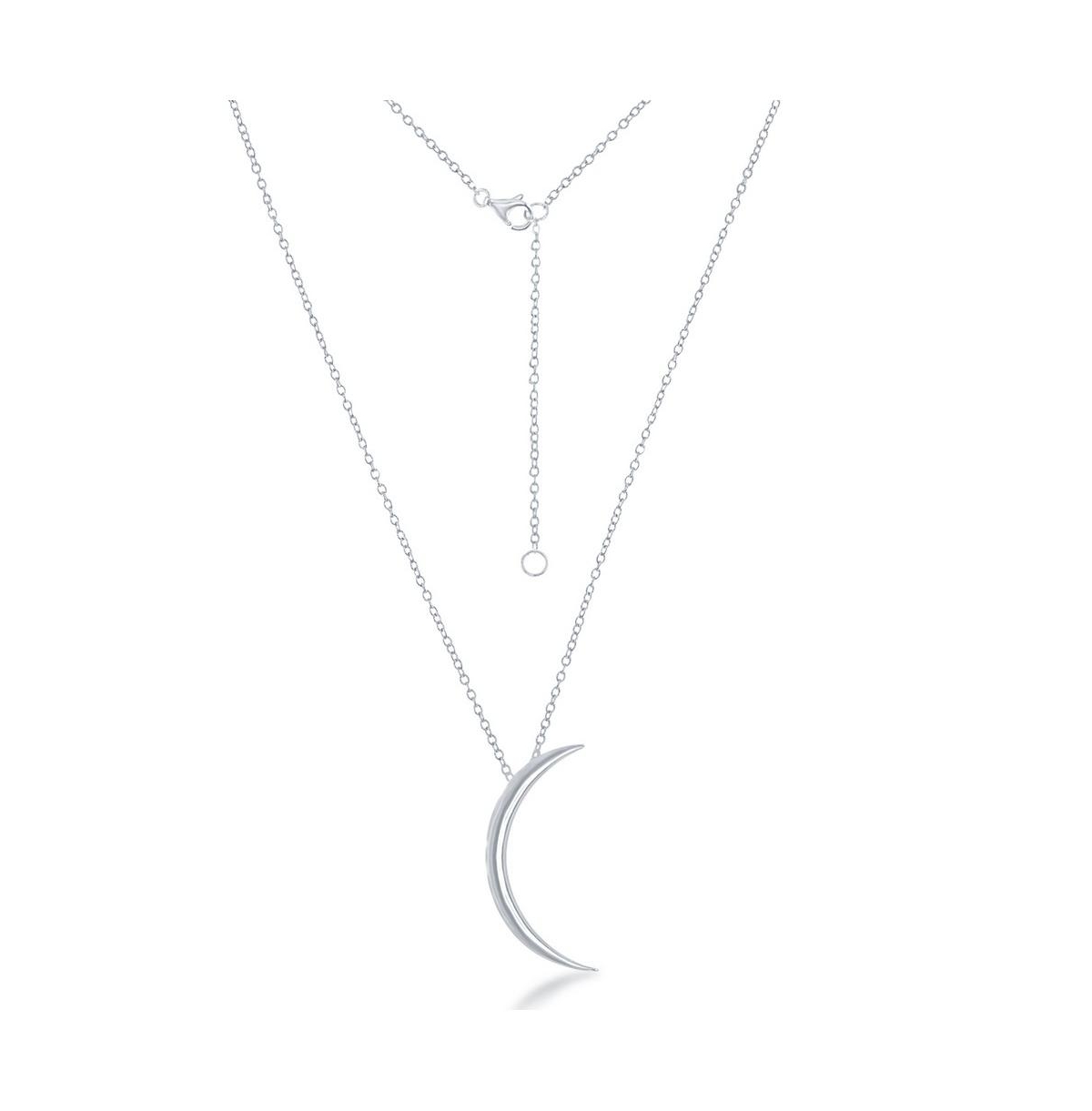 Click here for Simona Sterling Silver  Thin Crescent Moon Necklac... prices