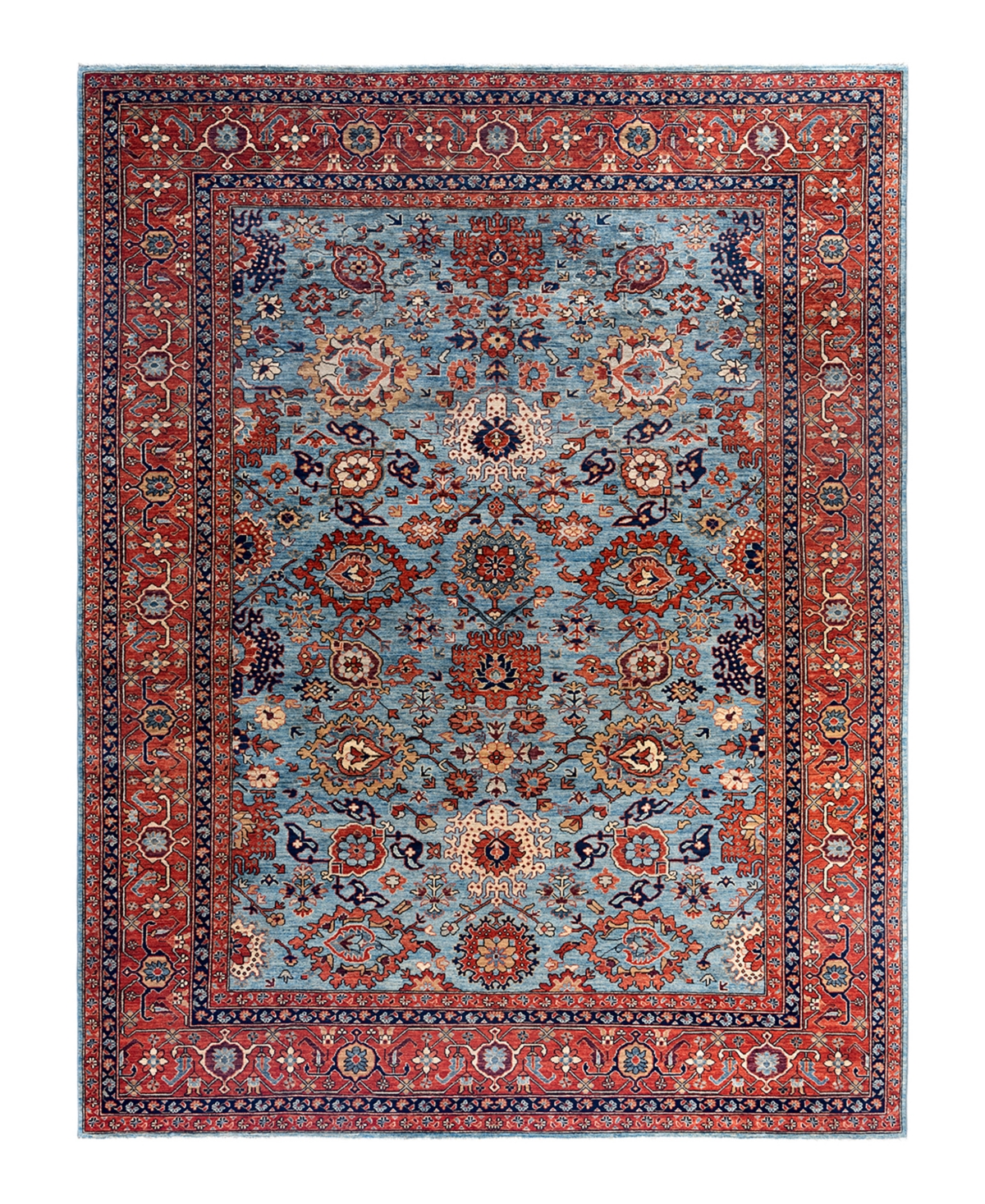 Adorn Hand Woven Rugs Serapi M1999 811x119 Area Rug - Light Blue
