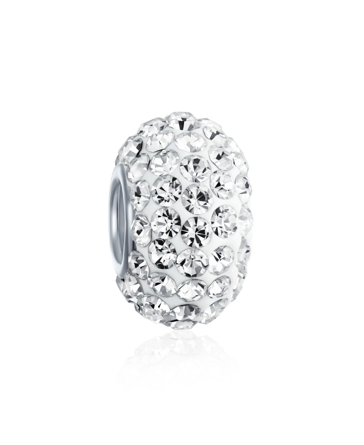 Click here for Bling Jewelry Solid Color Pave Crystal Spacer Bead... prices