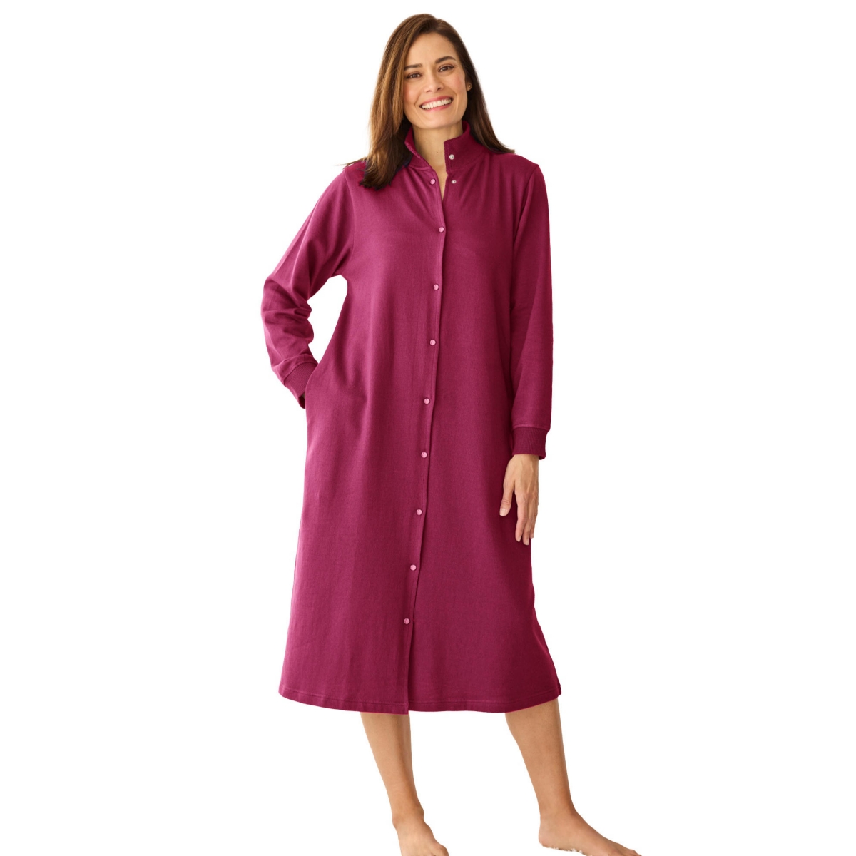 Click here for Only Neccessities Womens Plus Size Fleece Snap-Fro... prices