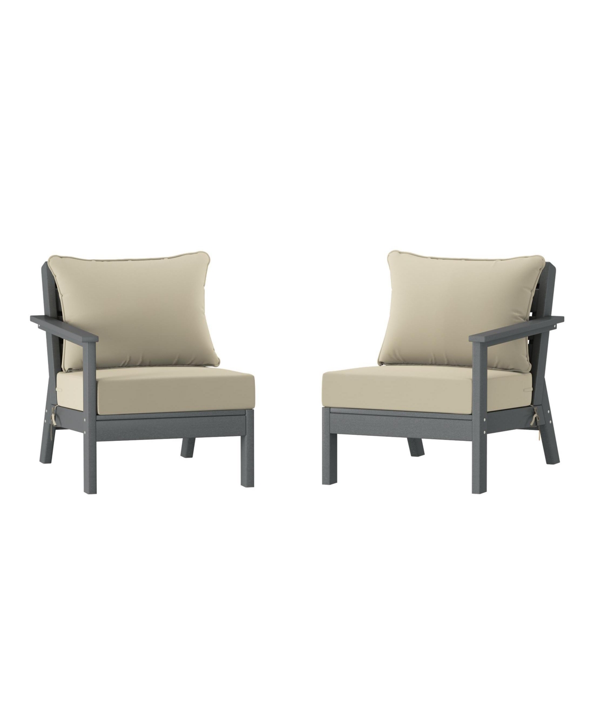 Click here for WestinTrends Outdoor Patio Hdpe Gray Loveseat Sofa... prices