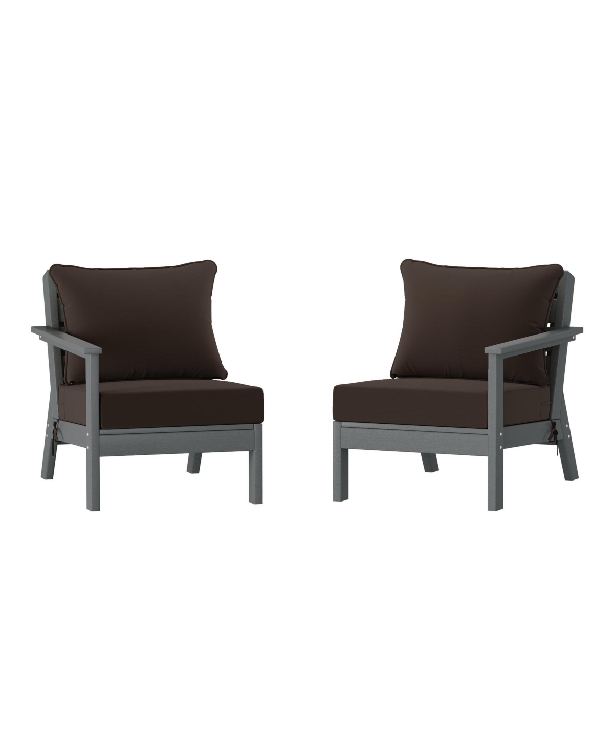 Click here for WestinTrends Outdoor Patio Hdpe Gray Loveseat Sofa... prices