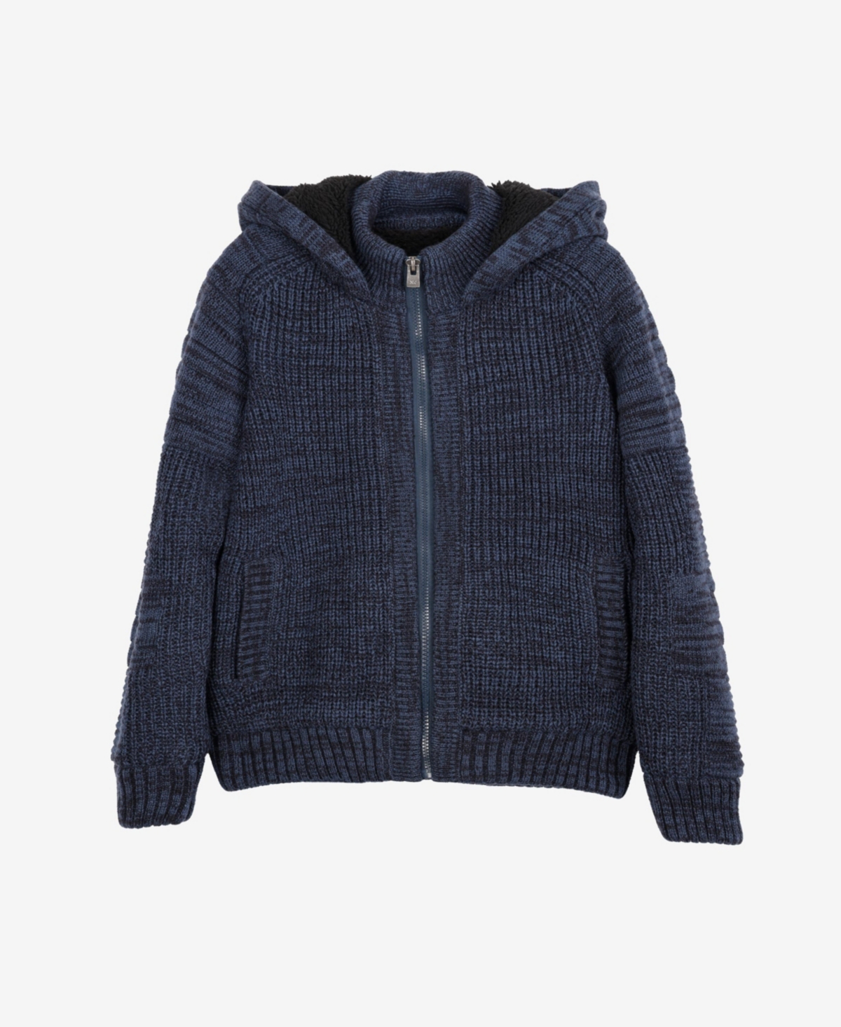 Click here for Boys Hooded Faux Shearling Lining Full Zip Sweater... prices