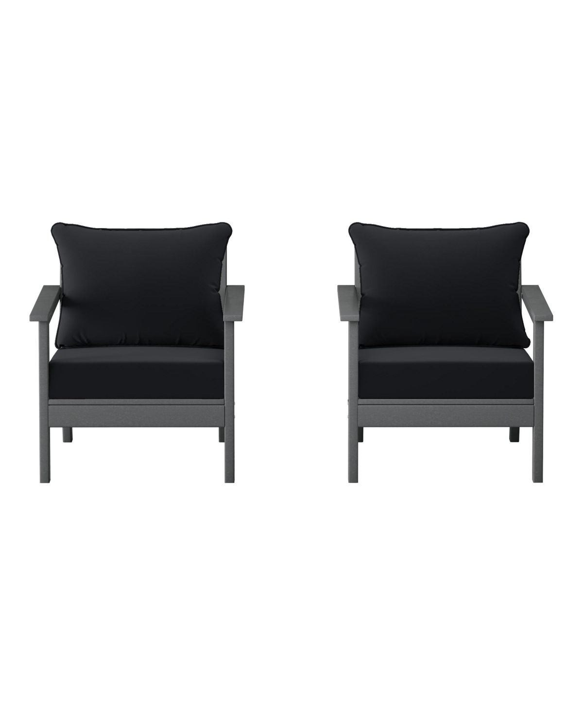 Click here for WestinTrends Outdoor Modern Hdpe Patio Gray Club C... prices