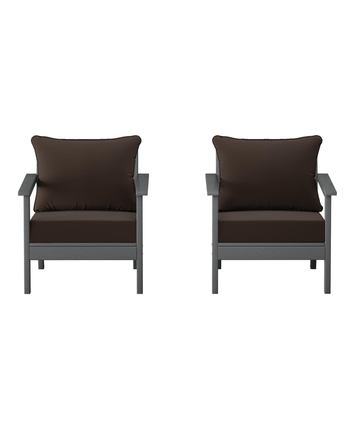 Click here for WestinTrends Outdoor Modern Hdpe Patio Gray Club C... prices