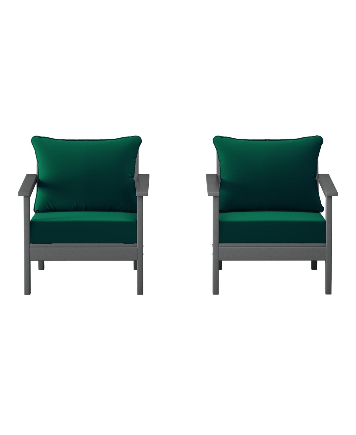 Click here for WestinTrends Outdoor Modern Hdpe Patio Gray Club C... prices