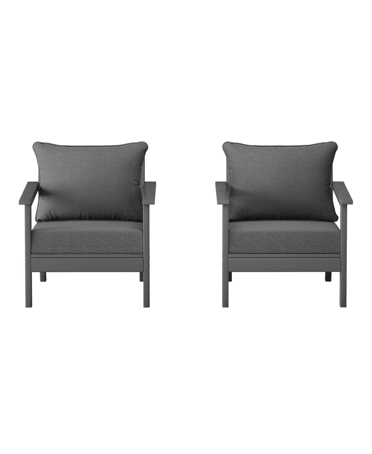 Click here for WestinTrends Outdoor Modern Hdpe Patio Gray Club C... prices