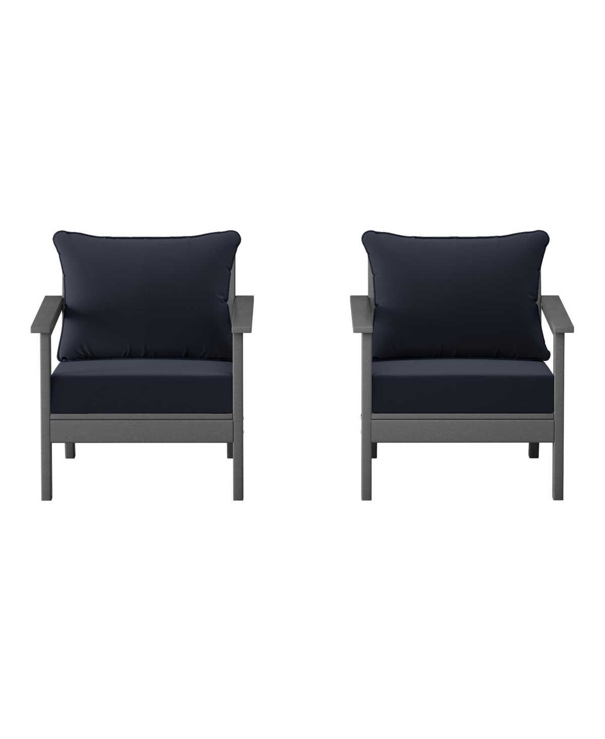 Click here for WestinTrends Outdoor Modern Hdpe Patio Gray Club C... prices