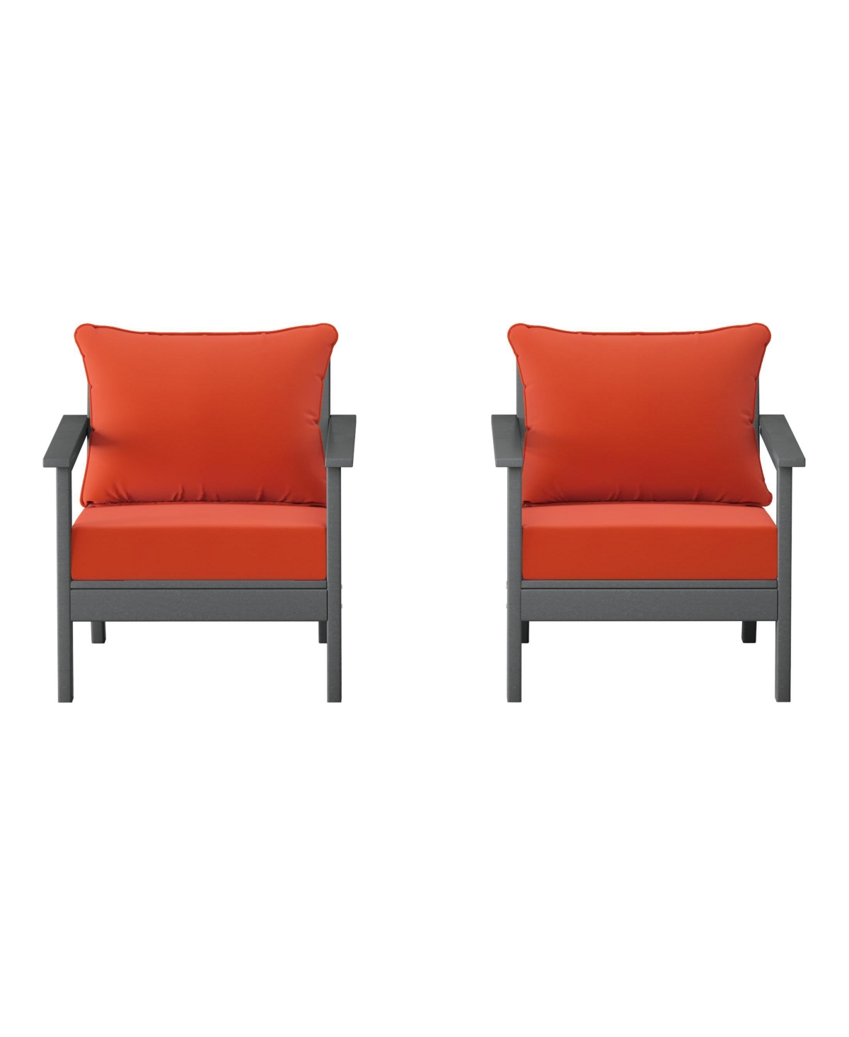 Click here for WestinTrends Outdoor Modern Hdpe Patio Gray Club C... prices