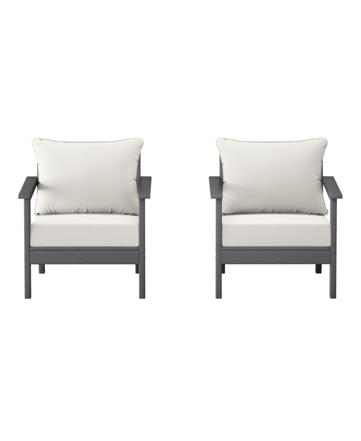 Click here for WestinTrends Outdoor Modern Hdpe Patio Gray Club C... prices