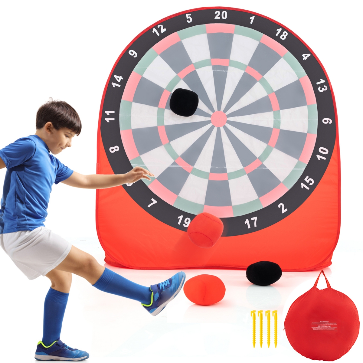 Click here for Gouun Large Dart Board for Kids with 4 Kick Balls... prices