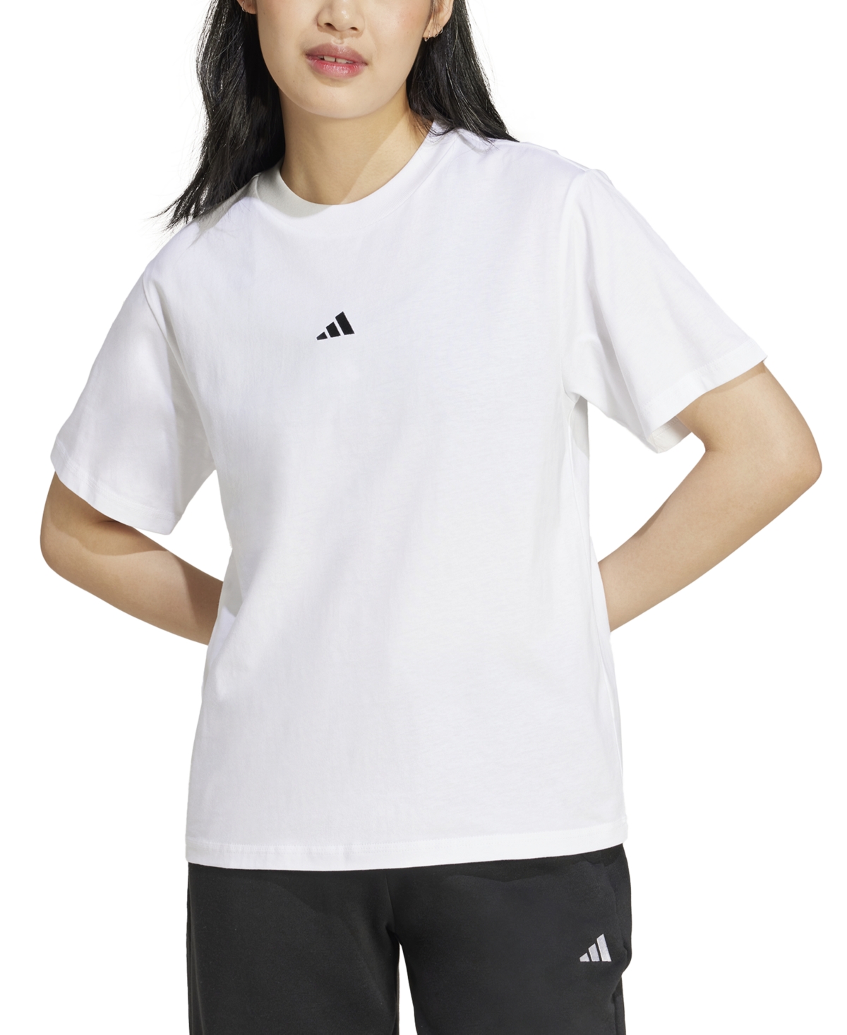 Click here for adidas Womens Short-Sleeve Cotton Crewneck Logo T-... prices