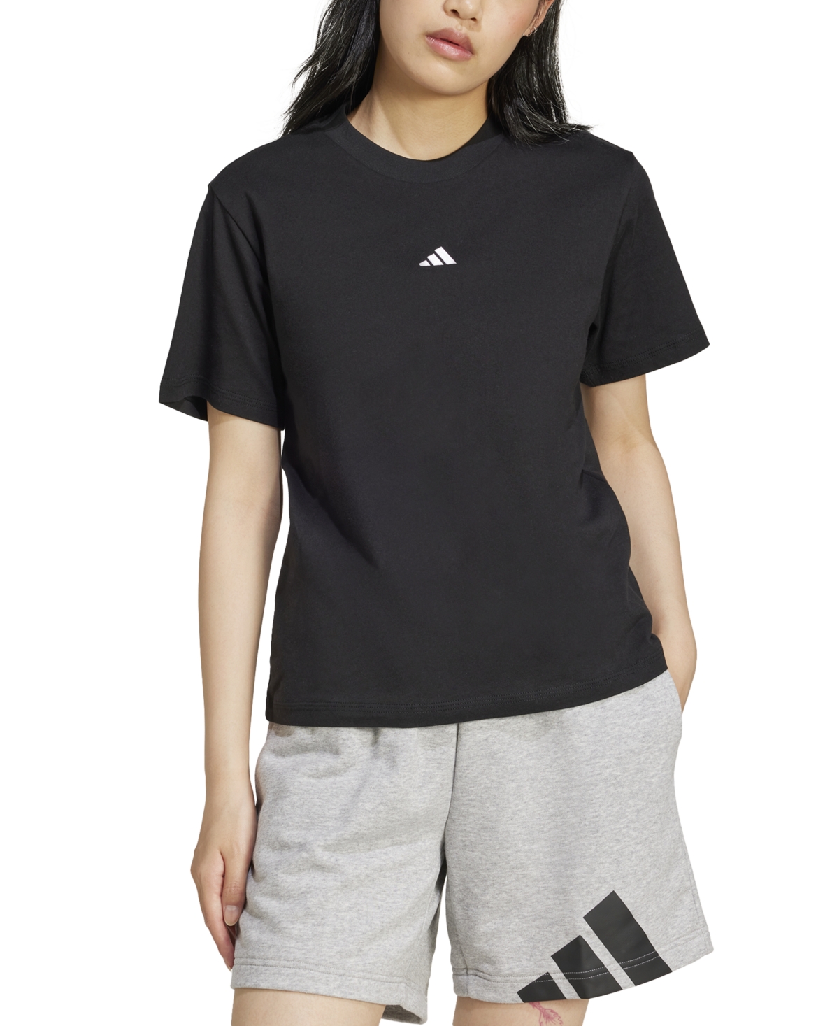 Click here for adidas Womens Short-Sleeve Cotton Crewneck Logo T-... prices