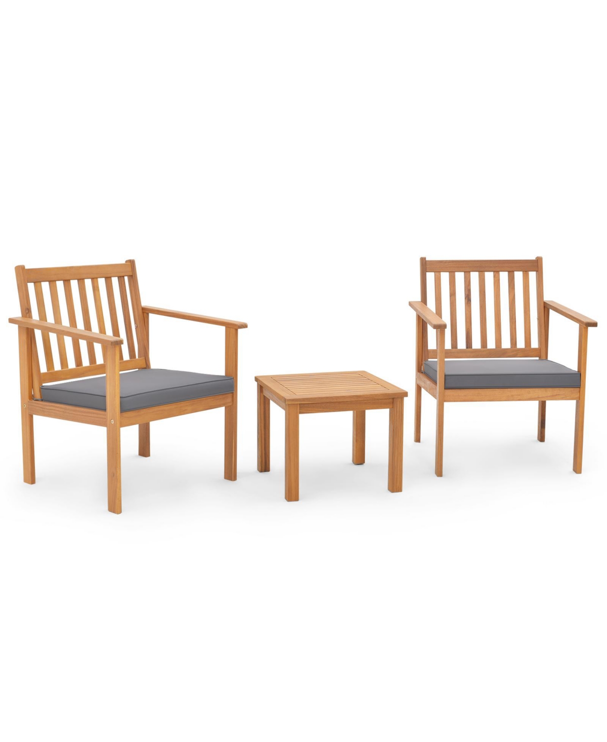 Click here for 3 Pieces Patio Wood Furniture Set with soft Cushio... prices