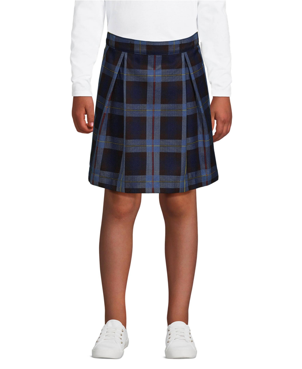 Click here for Lands End Big Girls School Uniform Plaid Skort Top... prices