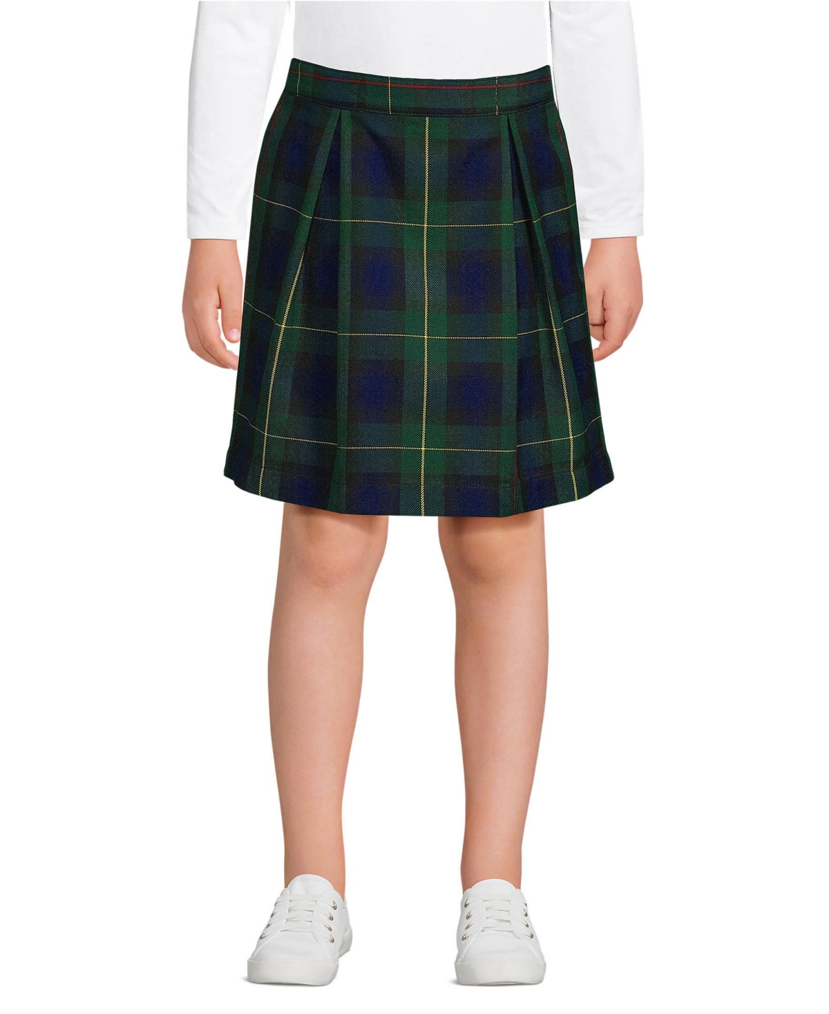 Click here for Lands End Big Girls School Uniform Plaid Skort Top... prices