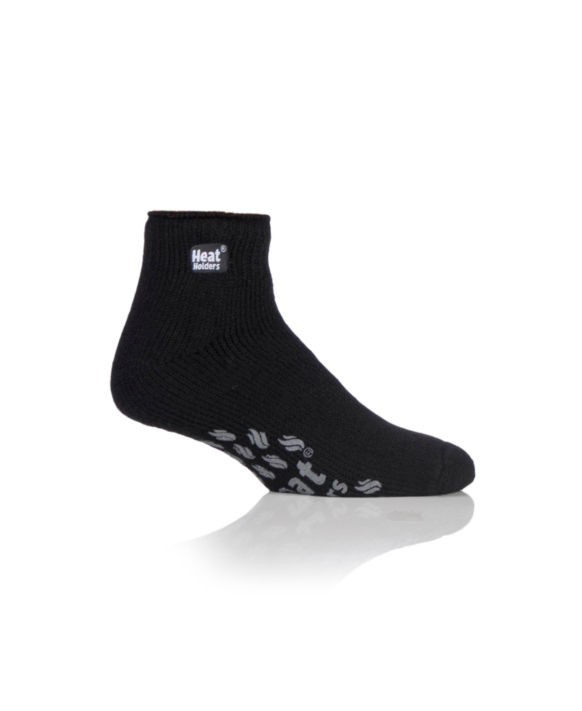Click here for Heat Holders Mens Solid Ankle Slipper Sock - Black... prices