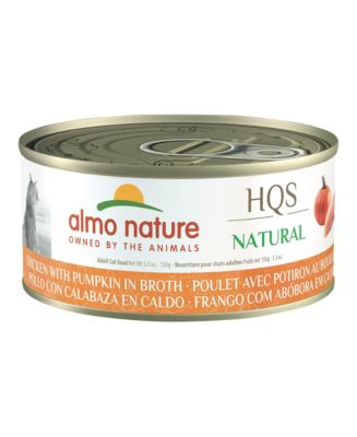 Almo Nature HQS Natural Cat 24pk (5.3oz): Chicken W/ Pumpkin In Broth ...