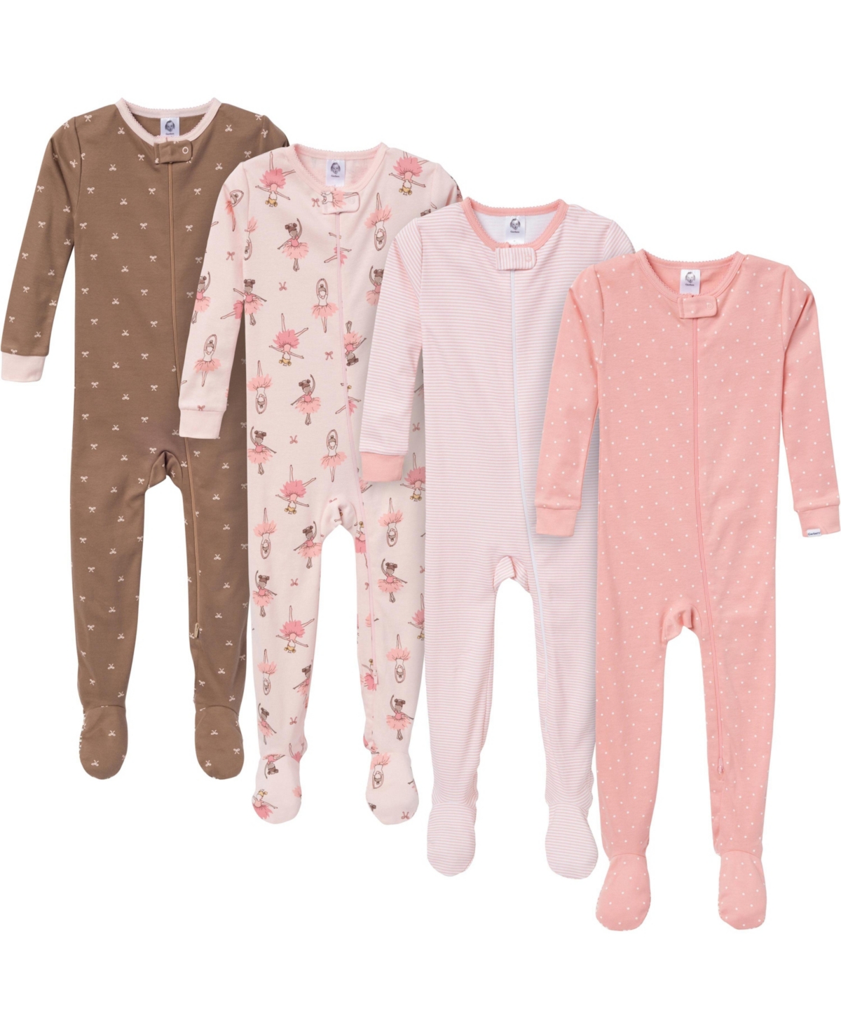 Click here for Gerber Baby Girls Snug Fit Footed Pajamas  4-Pack... prices