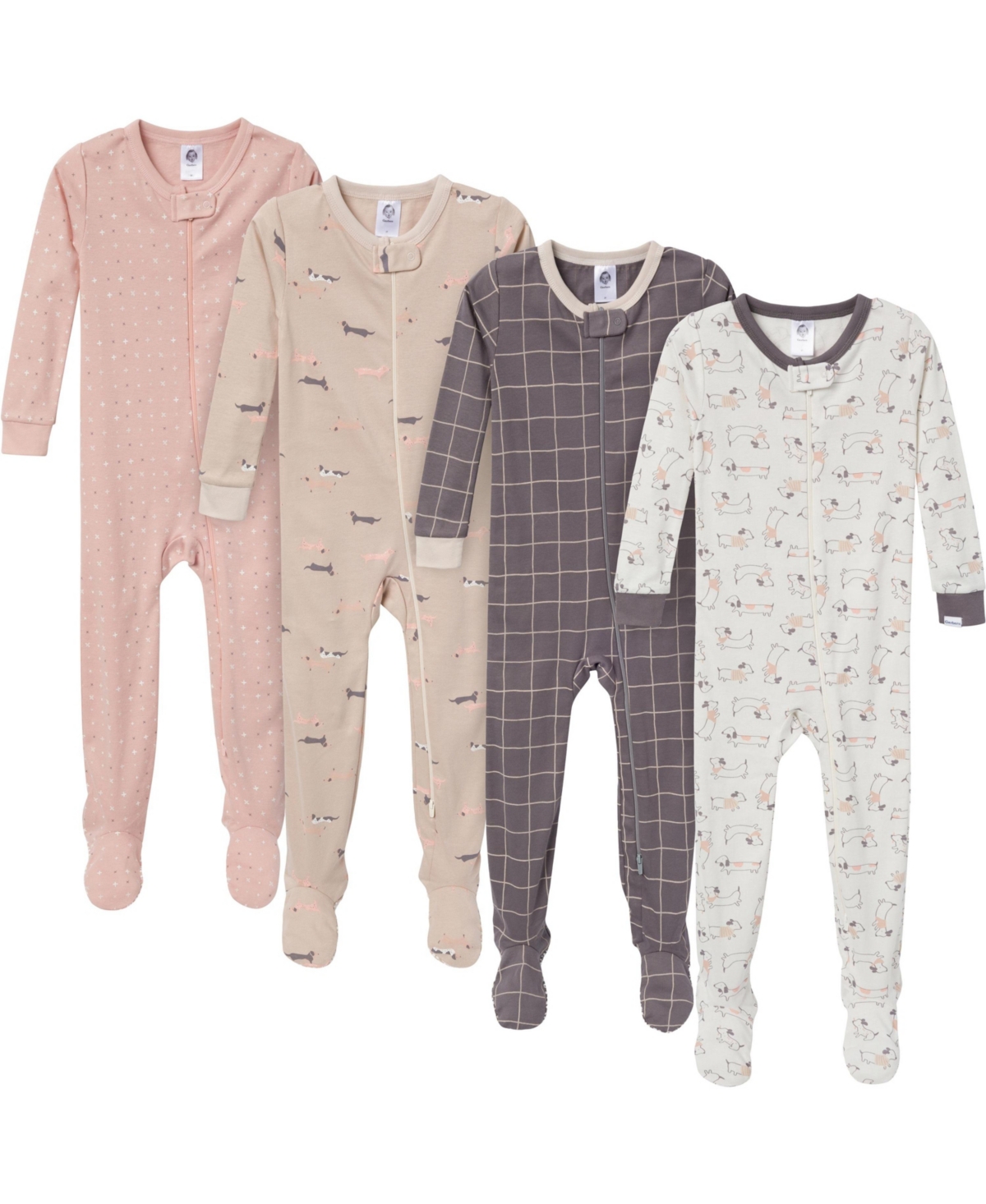 Click here for Gerber Baby Girls Snug Fit Footed Pajamas  4-Pack... prices