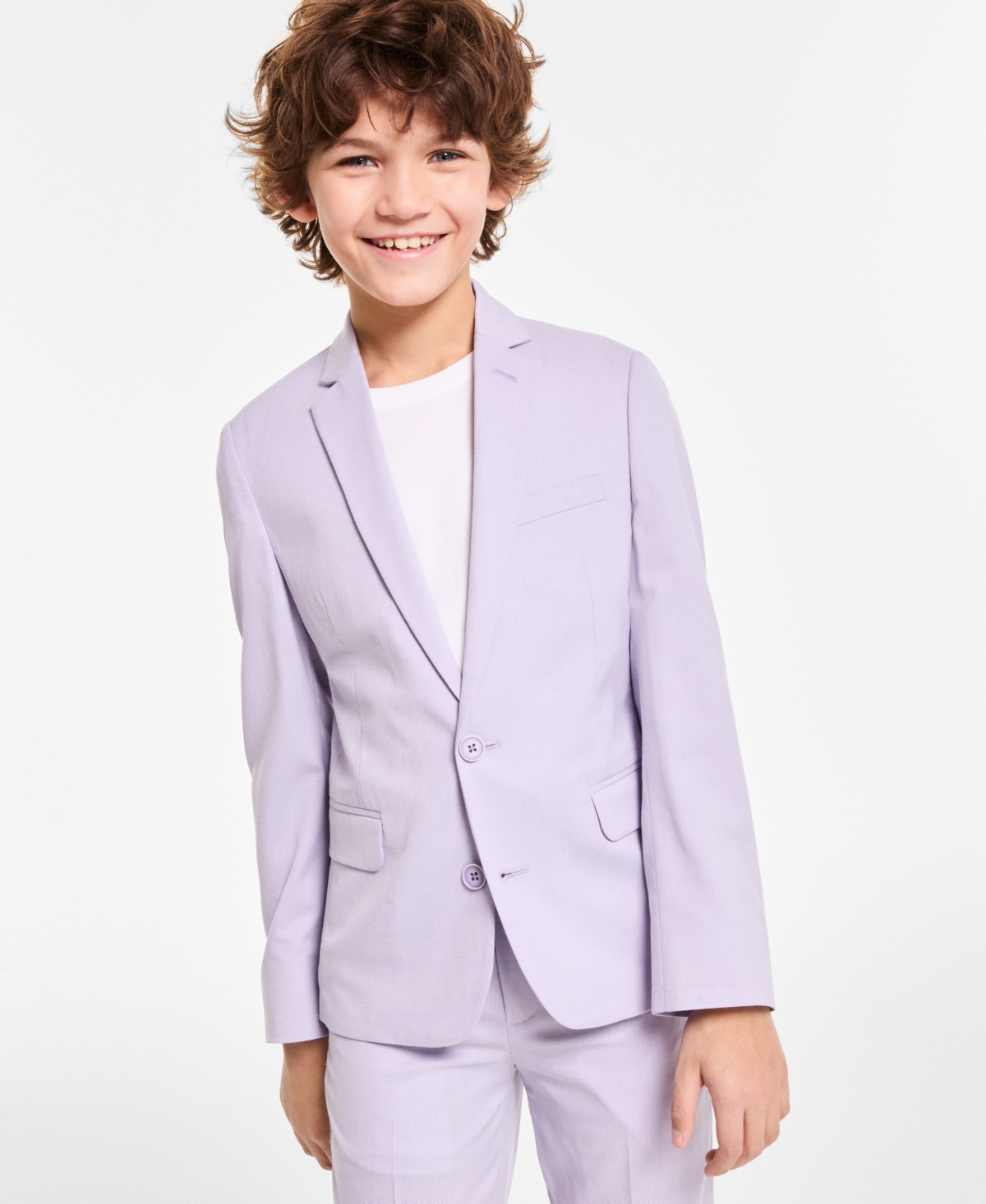 Click here for Calvin Klein Slim Fit Big Boys Stretch Tick-Weave... prices