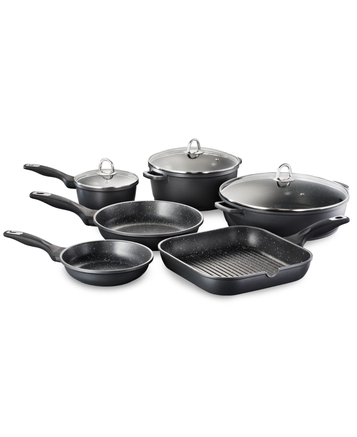 Click here for Cuisine::pro Granite 9pc Cast Aluminum Set - Black prices