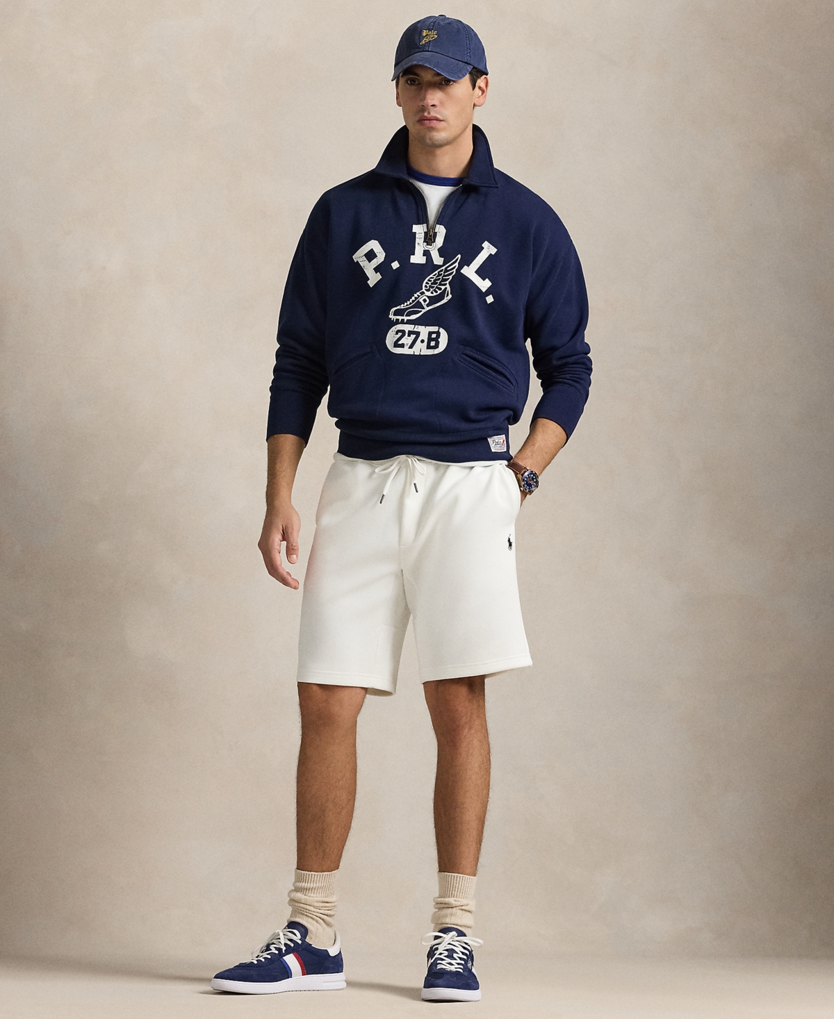Click here for Polo Ralph Lauren Mens Double-Knit Shorts - White prices