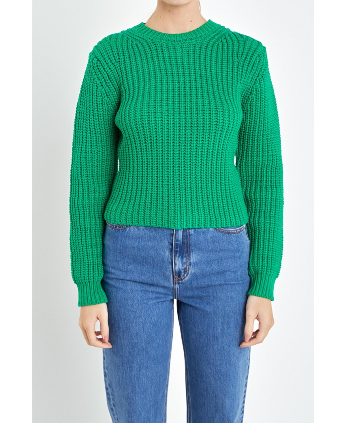 Click here for English Factory Womens Round-neck Knit Sweater - G... prices