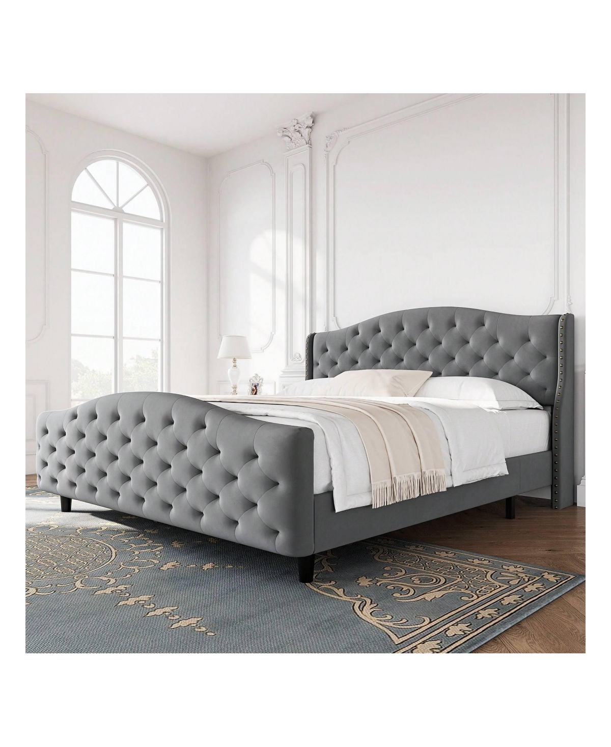 Click here for gaomon Modern Upholstered Queen Bed Frame  Button... prices