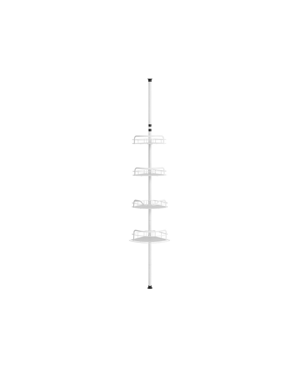 Slickblue Rust-Resistant 4-Tier Corner Shower Caddy with Tension Pole ...