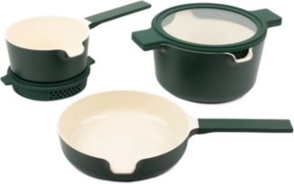 Alva Neat 5-Piece Recycled Aluminum Ceramic Nonstick Cookware Nesting ...