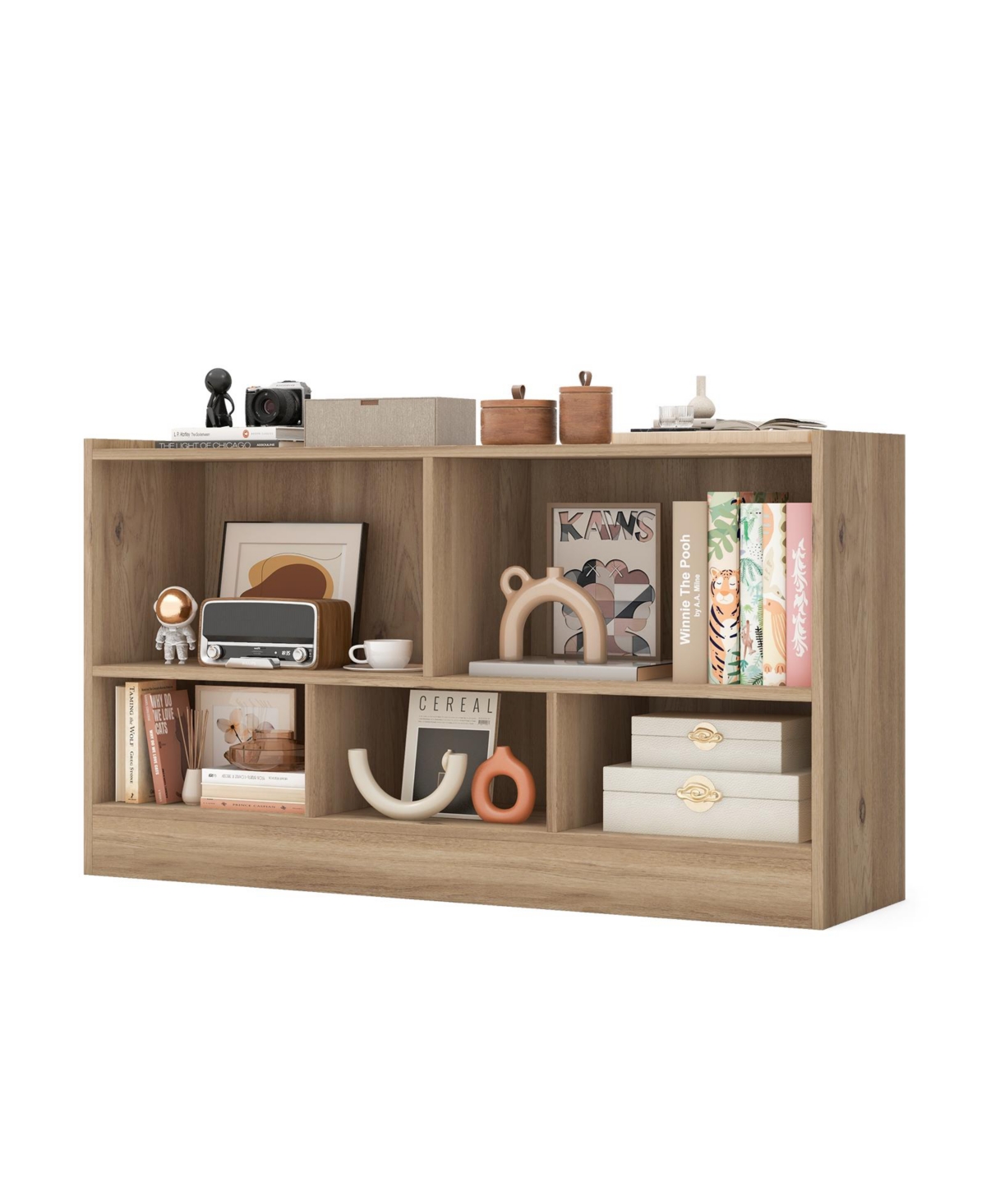Click here for Gouun Kids 2-Shelf Bookcase 5-Cube Wood Toy Storag... prices