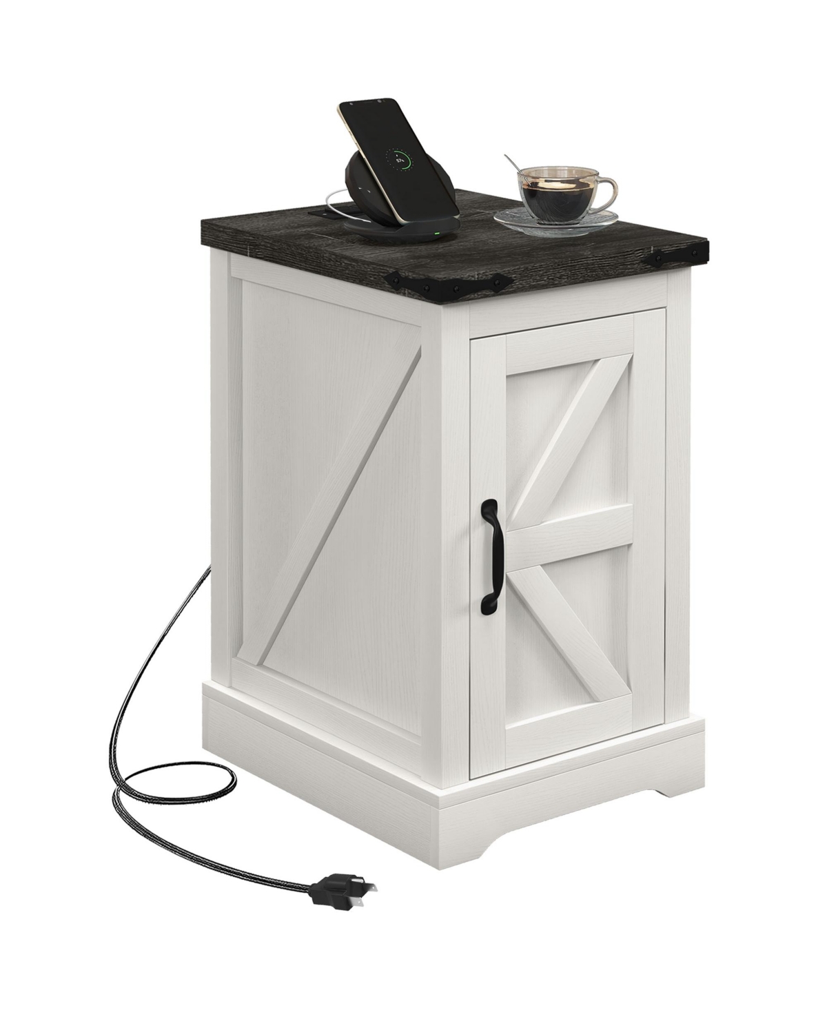 Click here for Homcom End Table with Charging Station and Usb Por... prices