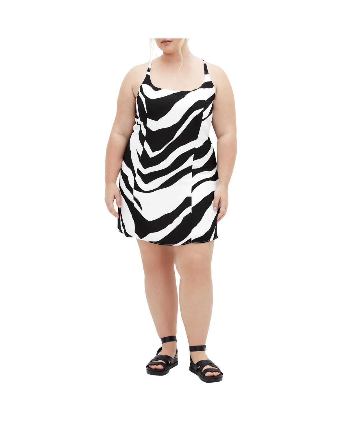 Click here for City Chic Plus Size Caitlin Print Dress - Mono swi... prices