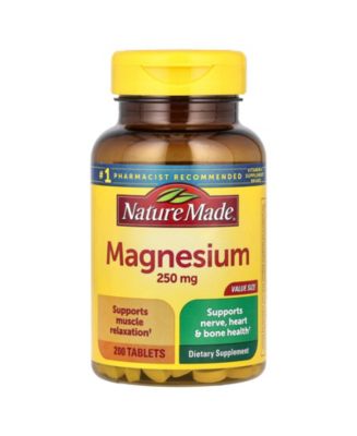 Nature Made Magnesium 250 mg - 200 Tablets - Macy's