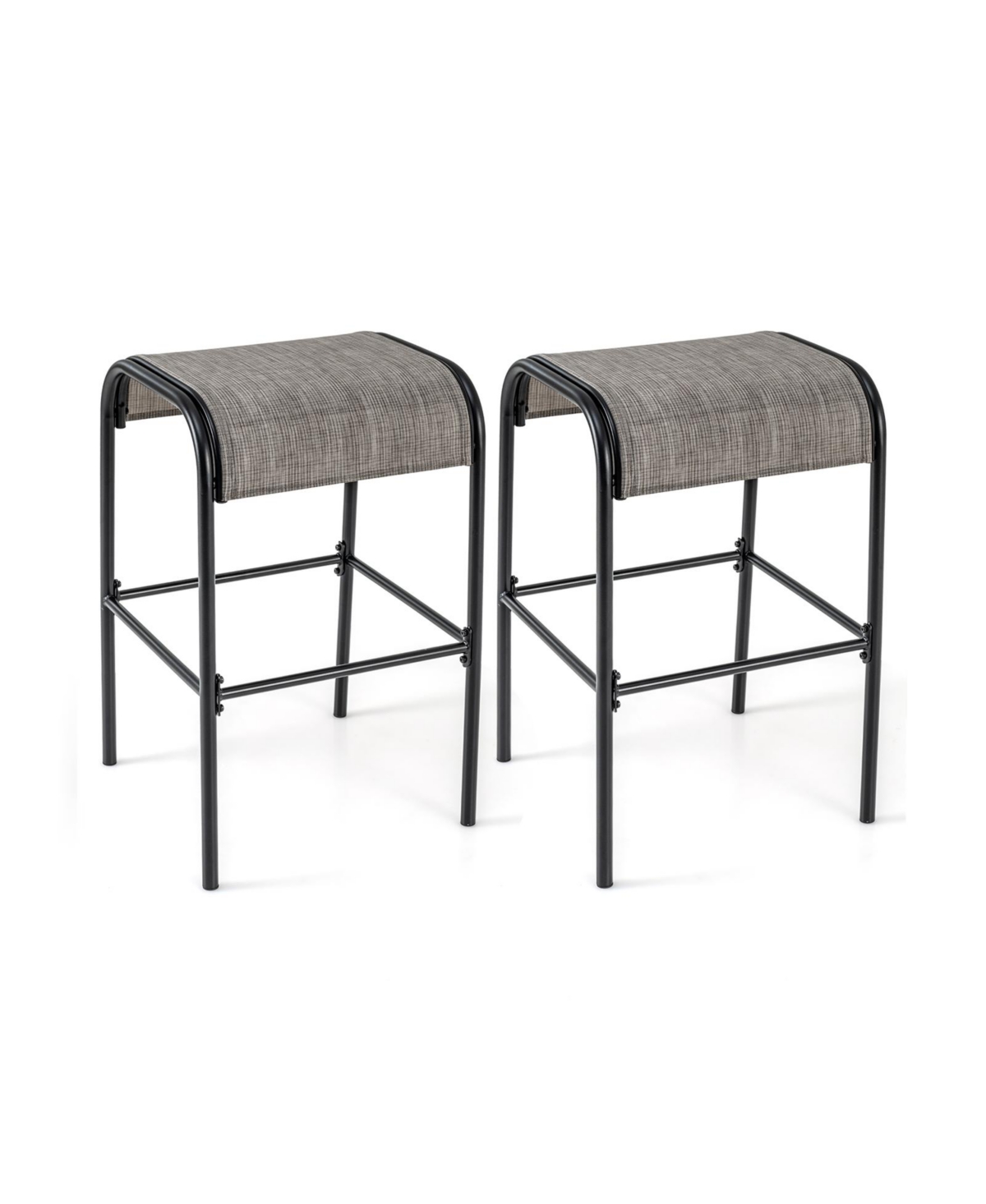 Click here for Gouun Set of 2 Patio Metal Bar Stools with Curved... prices