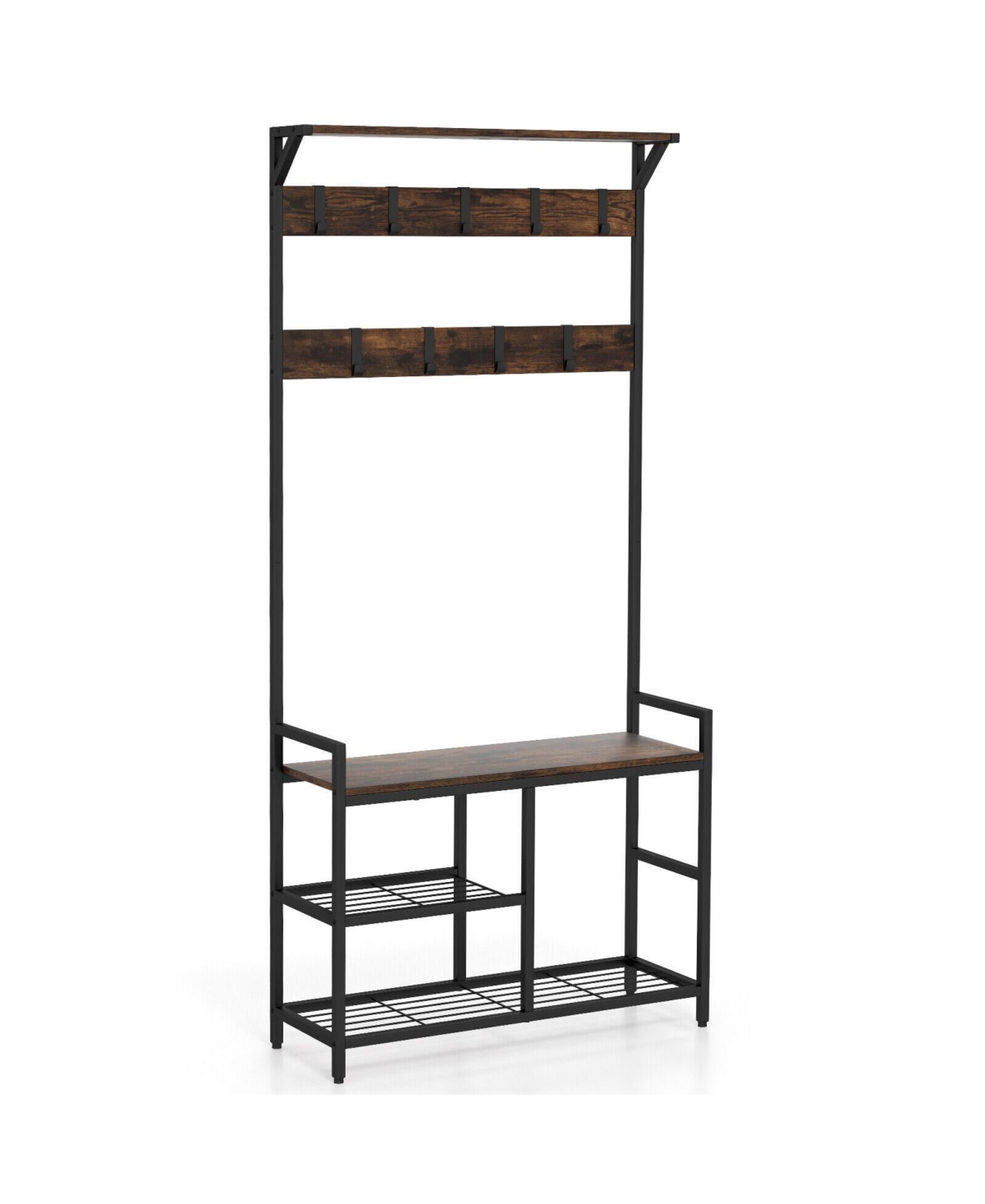 Click here for Gouun 71 Inch Freestanding Hall Tree with Shoe Ben... prices