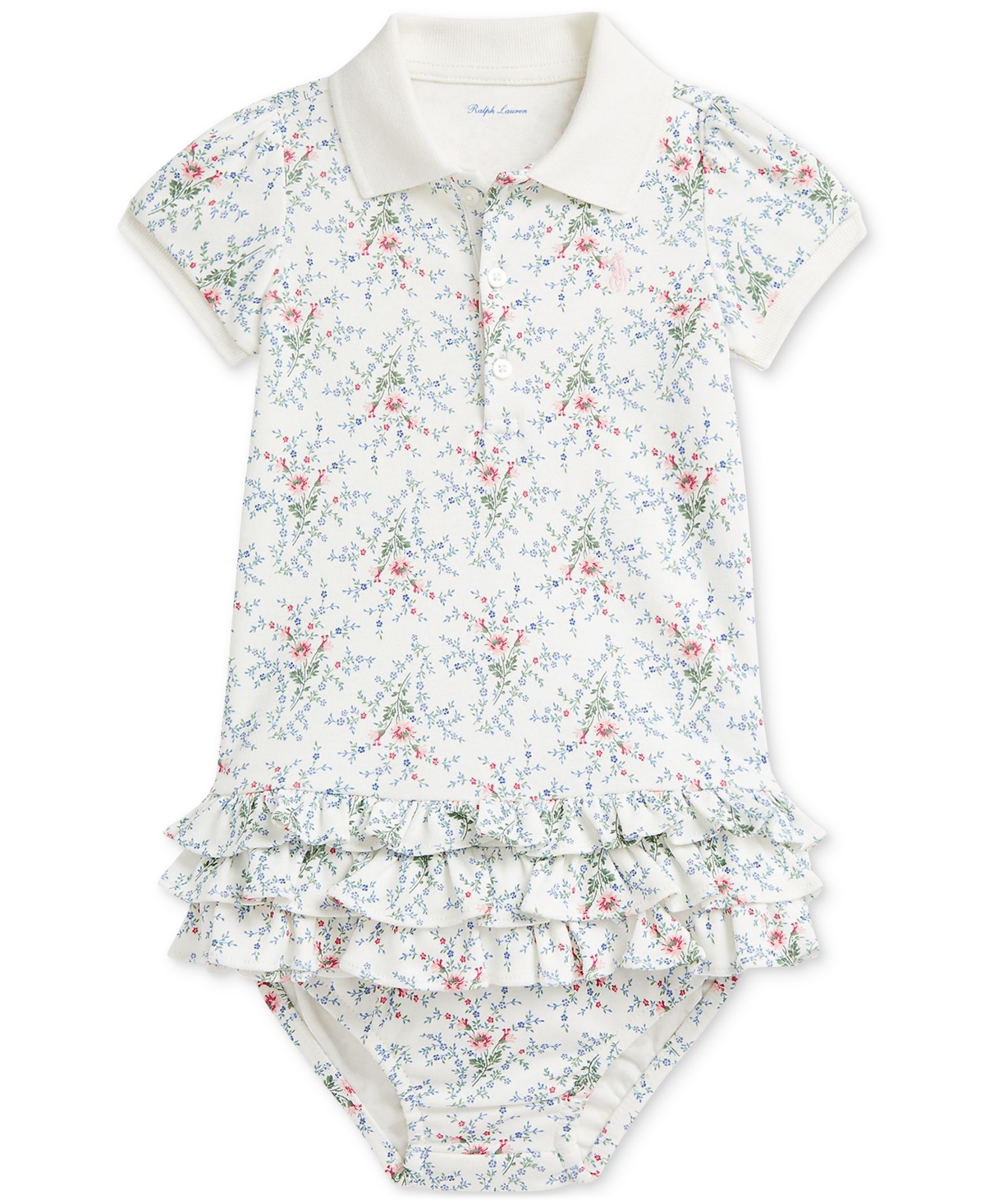 Click here for Polo Ralph Lauren Baby Cotton Ruffled Polo Dress -... prices
