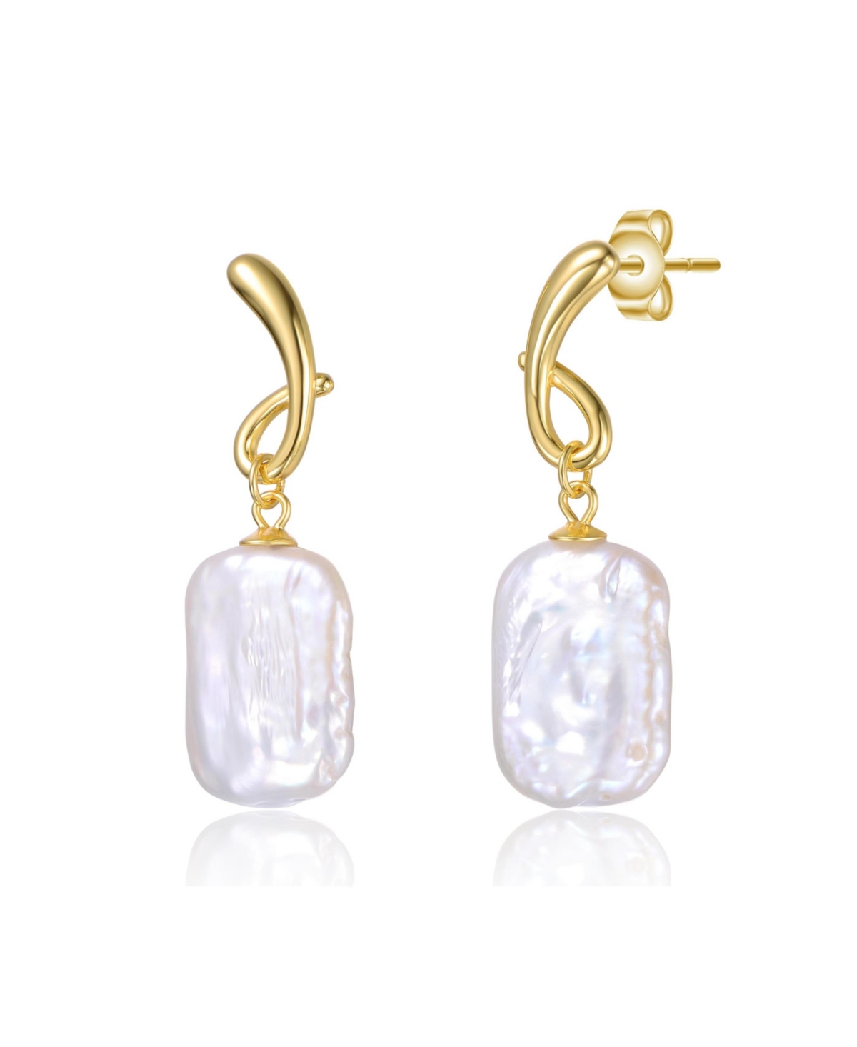 Click here for Sterling Silver 14K Gold Plated with Ribbon Baroqu... prices