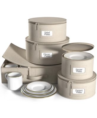 Sorbus 5-Piece Stackable Plate Carrier Set for Dinnerware, Plate ...
