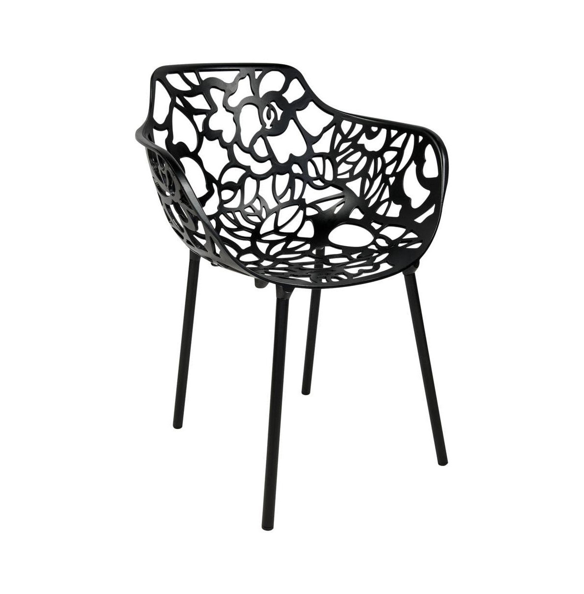 Click here for LeisureMod Modern Devon Aluminum Armchair - Black prices